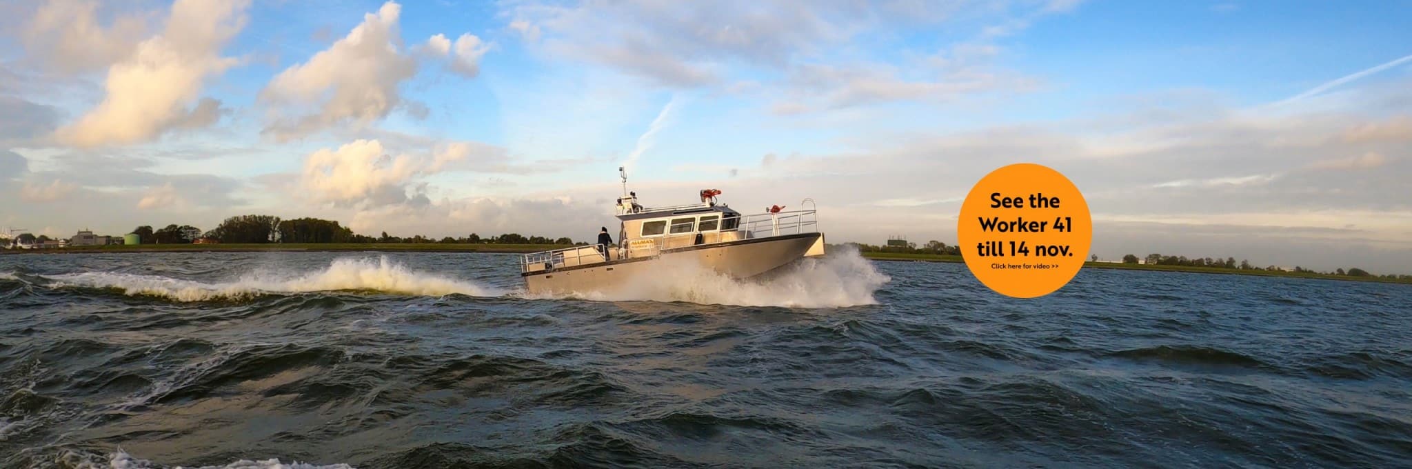 Topklasse aluminium werkboot: Alumax Worker 41ft